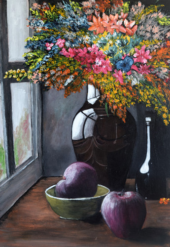 Vase Original painting by Robin Jacob | Robin Jacob