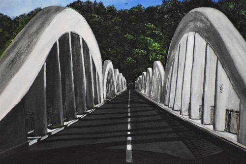 Tukau Bridge - Road View Original painting by Robin Jacob | Robin Jacob