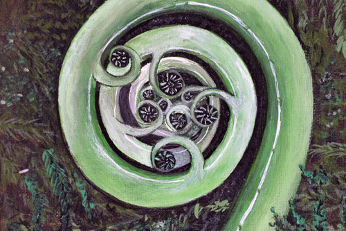 Koru- The New Beginning Original painting by Robin Jacob | Robin Jacob