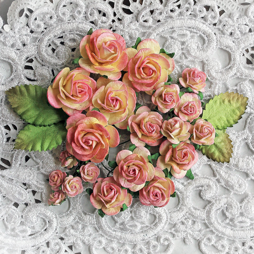 Pink Mulberry Paper Flowers | reneabouquets