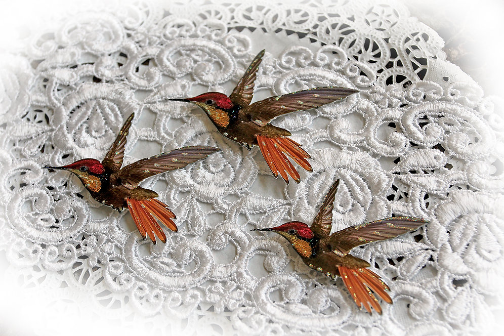 Hummingbird Premium Paper Die Cut Set Of 3 Reneabouquets hummingbird-premium-paper-die-cut-set-of-3-reneabouquets