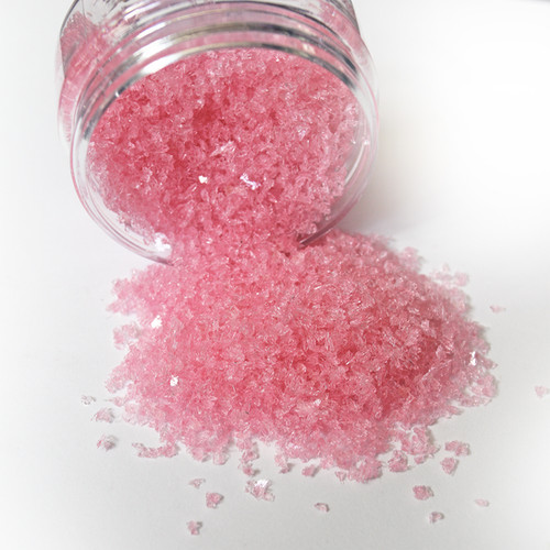 2 Ounce Hand Tinted Pink Chunky Glitter Glass | reneabouquets