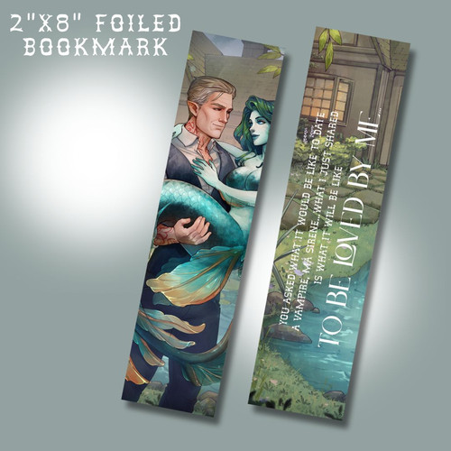 Foiled Making Out With Mermaids Bookmark - 2"x8" | Anna Fury Author