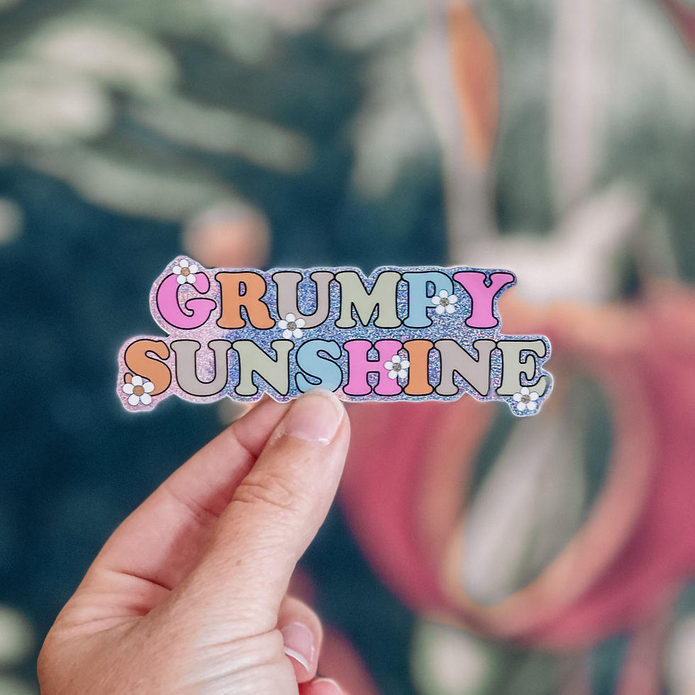 Grumpy Sunshine Sticker - 3"x 2" | Anna Fury Author