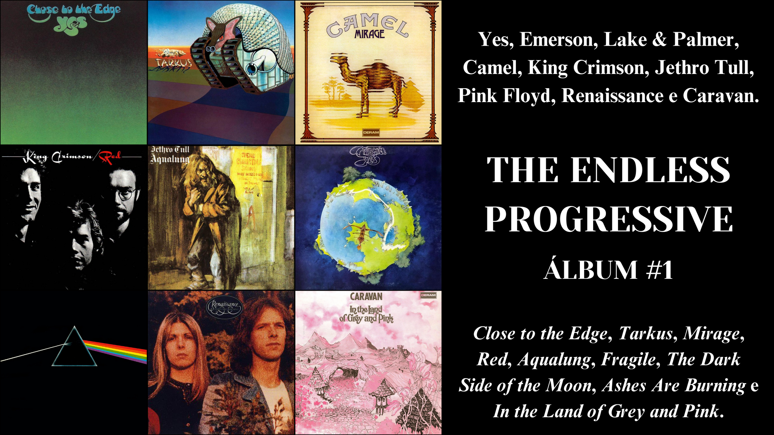 Yes, ELP, Camel, King Crimson, Jethro Tull, Pink Floyd, Renaissance e ...