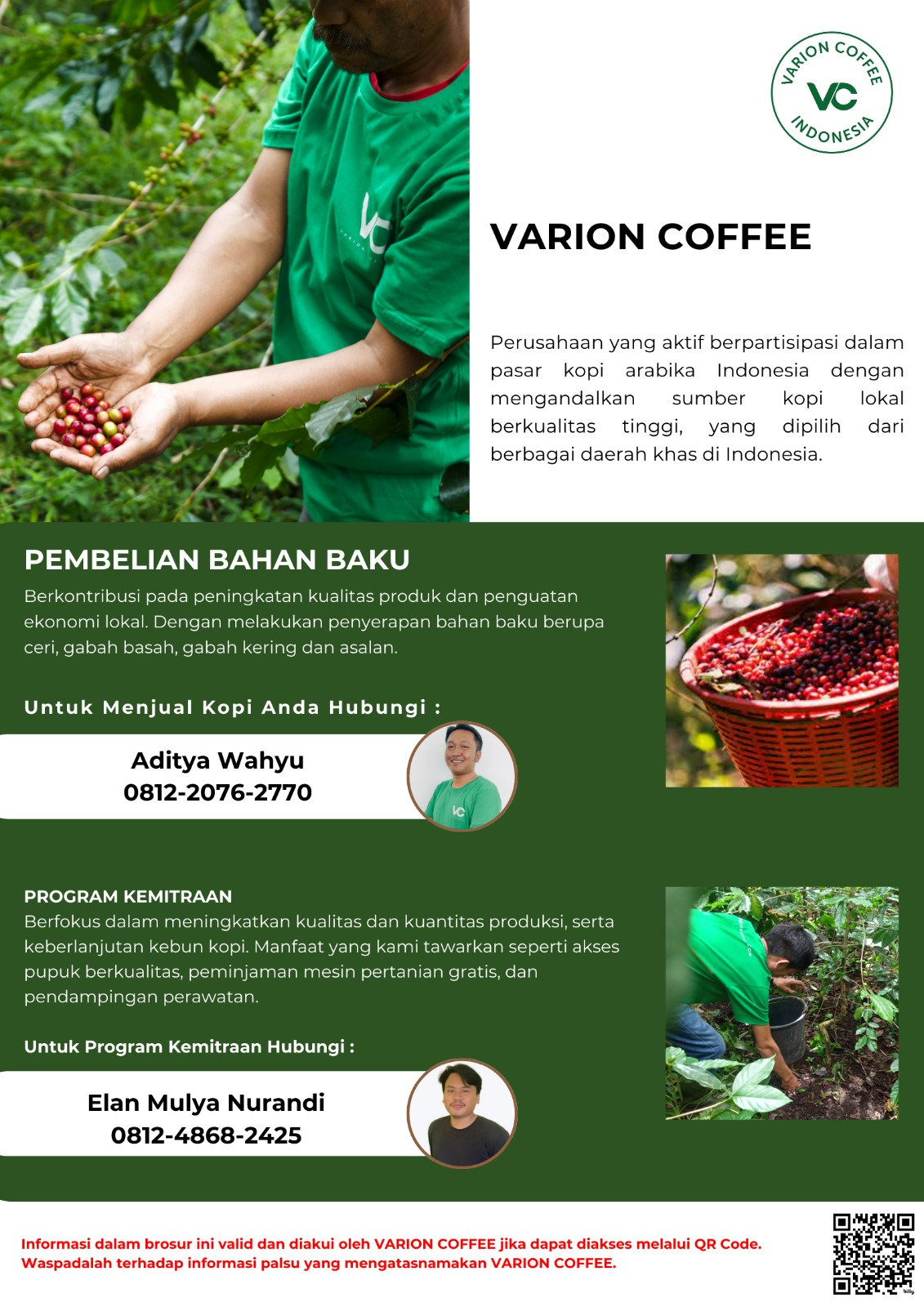 Contact Person East Java | VARION COFFEE