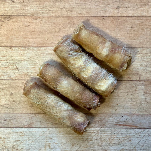 4" Air Dried Raw Pig Skin Rolls - Snack Pack | piggybacktreats