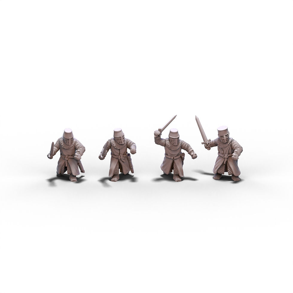 Medieval Knights with Swords | 15mm/28mm miniatures | Wargamer Minis