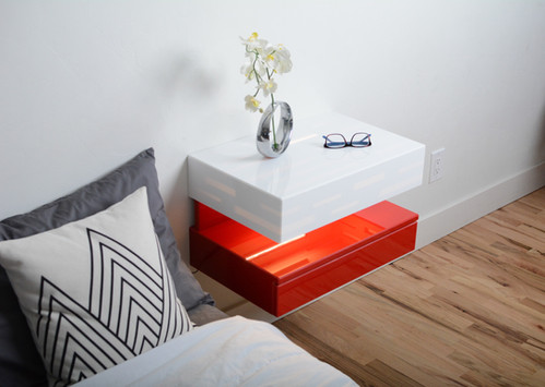 Glow Floating Nightstand All Acrylic | dustin-marquard