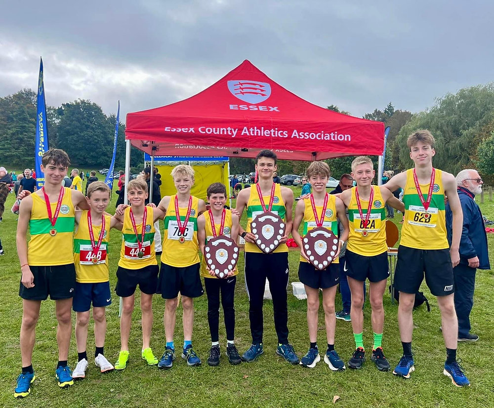 Gongs Galore at the Essex XC Relay Champs.