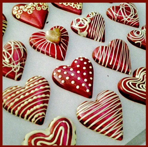 Handcrafted Red Valentine's Day Heart Bars | Chocolate Secrets