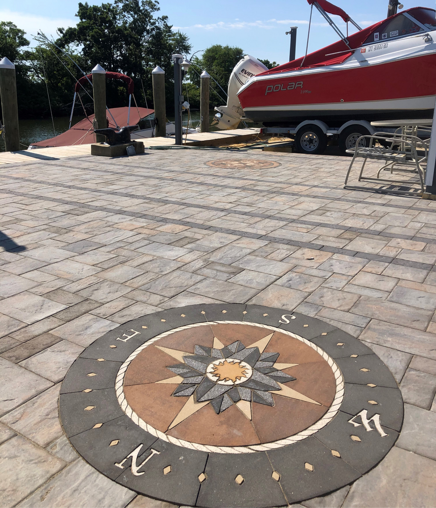 A Week in the Life: Building Outdoor Living Compass Rose Paver Designs