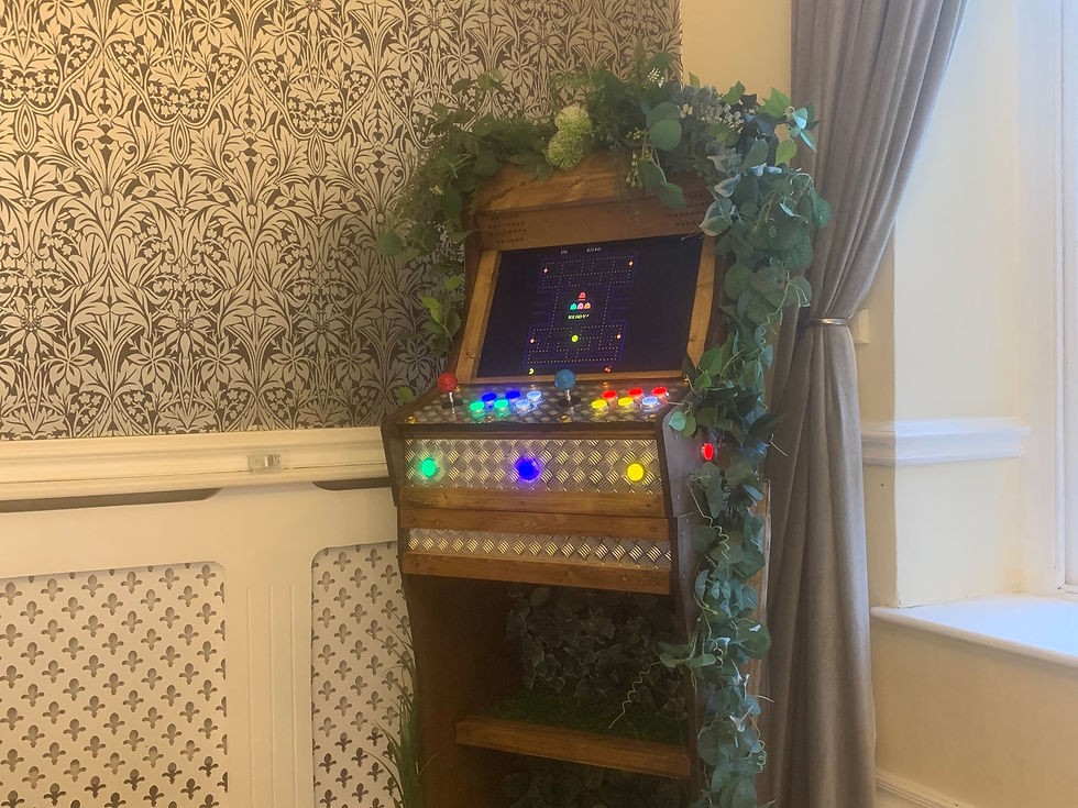 Rustic Arcade Machine Hire for Weddings | Box Photo Booths