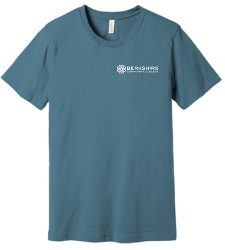 Bella Canvas T-Shirt-BCC Horizontal Logo w/Rainbow Falcon Back | BCC Swag