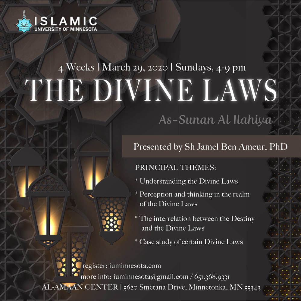 MAR 29: New IUMN Class: THE DIVINE LAWS