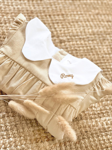 La talentueuse, barboteuse, beige | Maison Pioline Paris