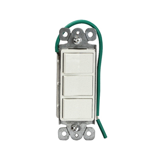 Orbit 3DS15-W 15A Triple Combo Decora Switch White | Electrical Supply's