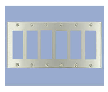 SIX GANG DECORATOR WALLPLATE ELECTRICAL COVER PLATE | Electrical Supply's