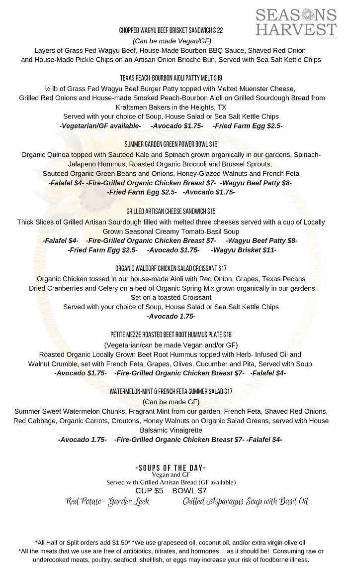 Lunch | Season’s Harvest