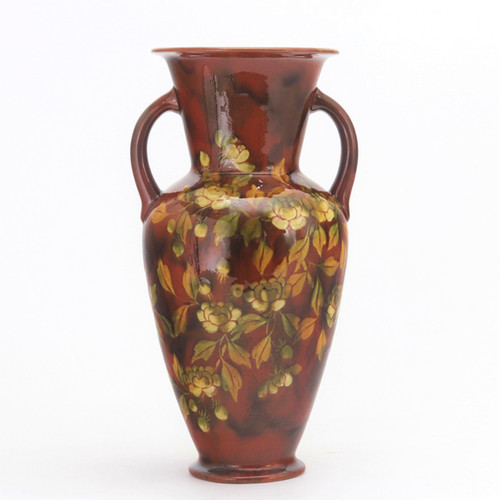 Linthorpe Pottery Twin Handled Vase by Annie Umpleby c1880 | Antique Ethos