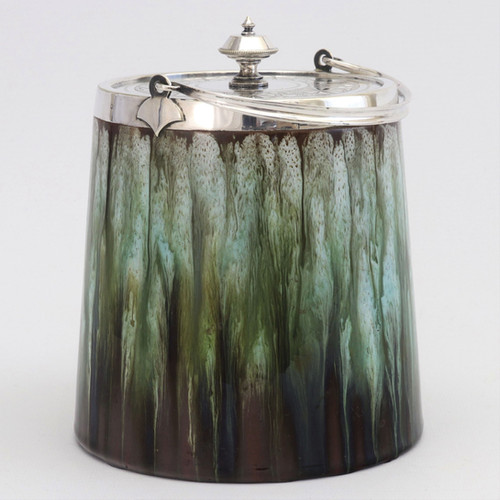 Linthorpe Pottery Streaky Glazed Conical Biscuit Barrel c1880 | Antique ...