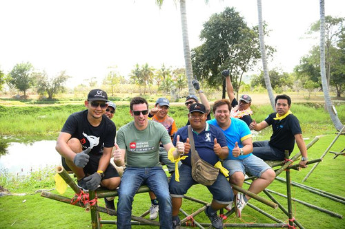 Team building Bamboo Platform in Khao Yai | Team building in Thailand