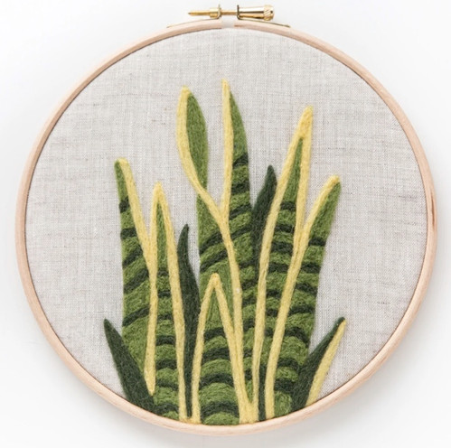 Snake Plant Needle Felted Kit | Suzan Baldoumas Studio