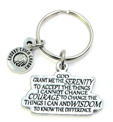 Serenity Prayer Charm Keychain | Faith Factory