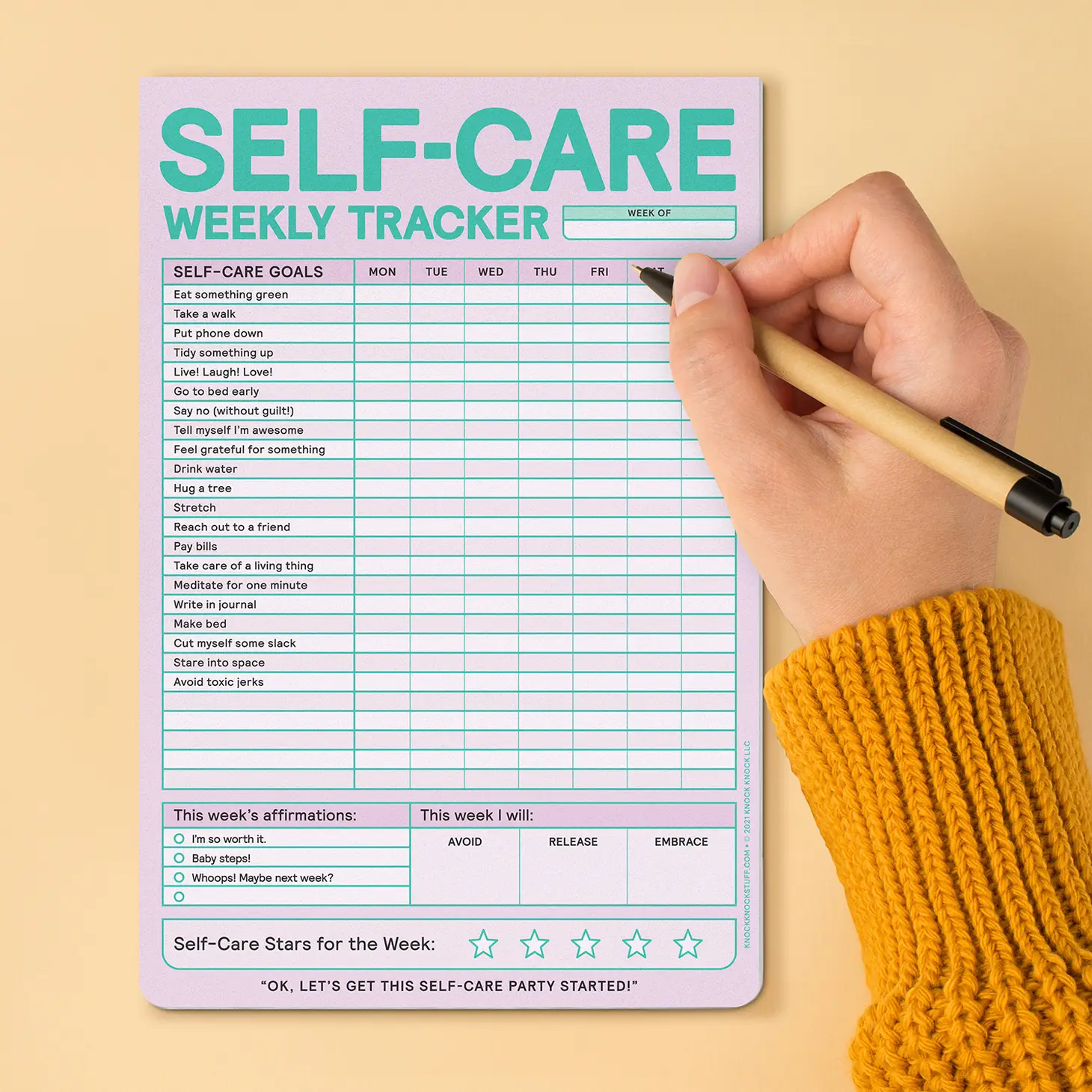 Self-Care Weekly Tracker Pad | Faith Factory