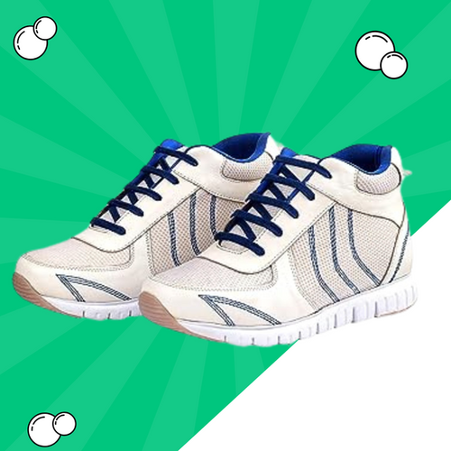 Revox Height Increasing White Mesh Sports Shoes with 3 Inch Total ...