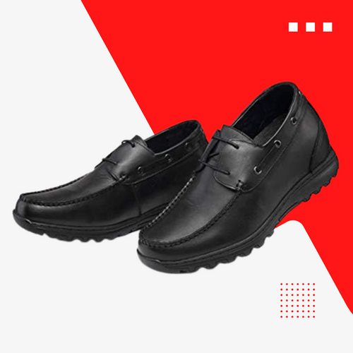 HEIGHTX Height Increasing Shoes Black Casual with 3 Inch Height Elevate ...
