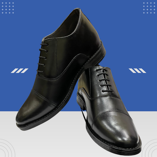HeightX Height Increasing Shoes Black Oxford With 3 Inch Elevate | www ...