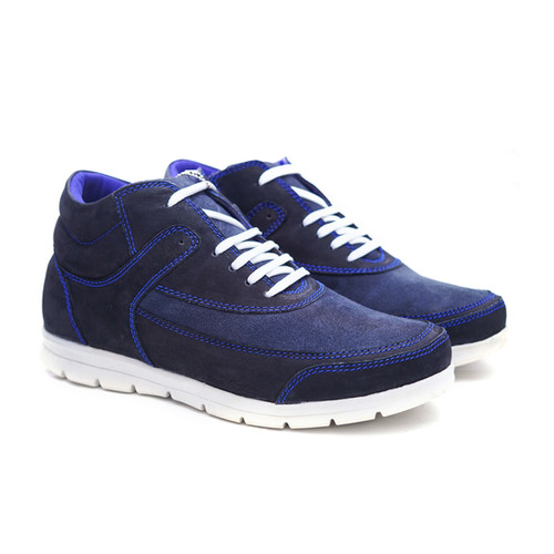 Revox Height Increasing Navy Blue Suede Leather Sport Shoe 3 Inch ...