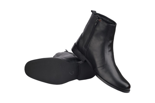 Height Increasing Black Long Ziper Boots for Men with total 3 Inch ...