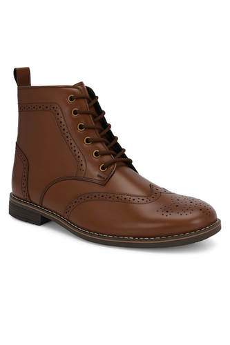 HEIGHTX Height Increasing Classic LaceUp Brogue Boots with 3 Inch ...