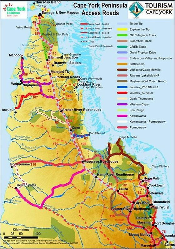 Cape York Peninsula Map All Inclusive Adventure Tour Of Cape York