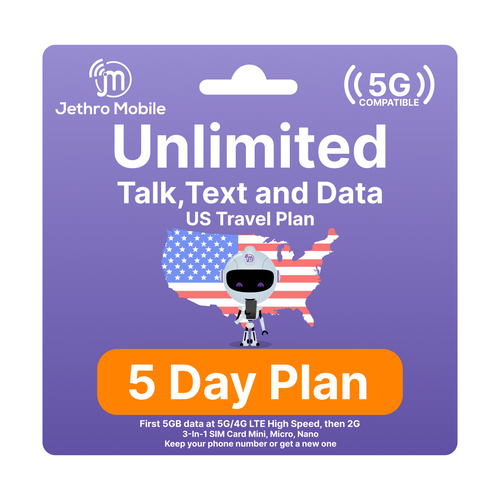 Jethro Mobile US Travel Plan | Jethro Shop Canada