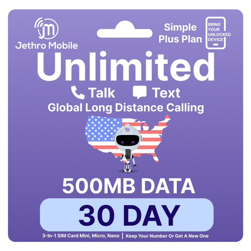 $16/ Month Prepaid Cell Phone Plan with Data | Jethro Shop