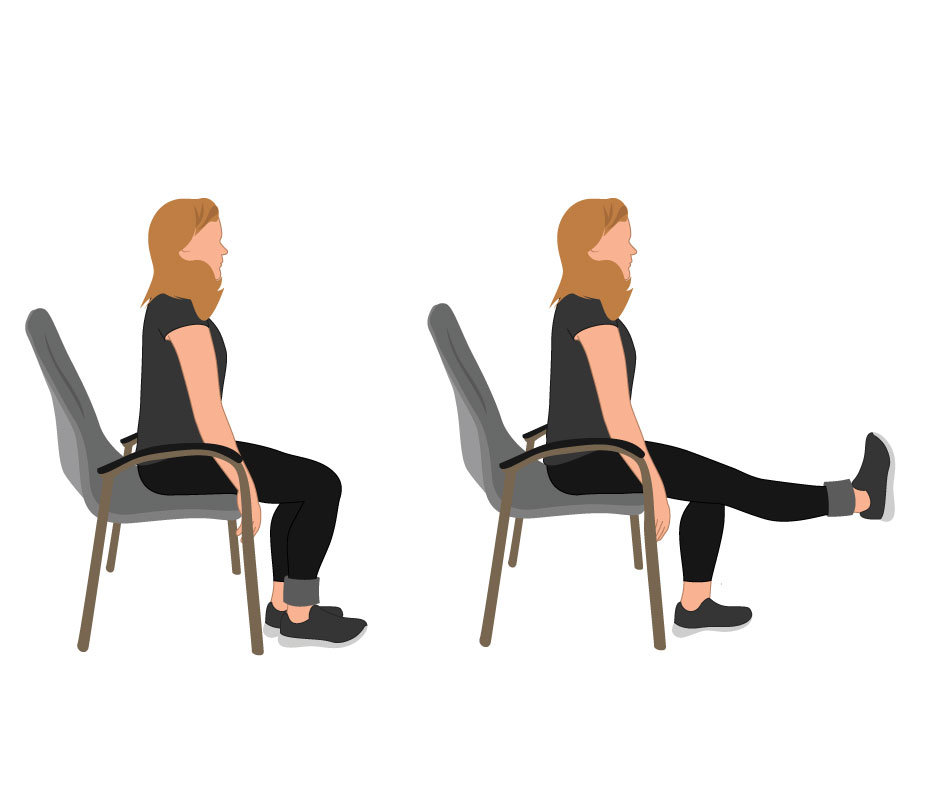 Seated Leg Extension with Ankle Weights
