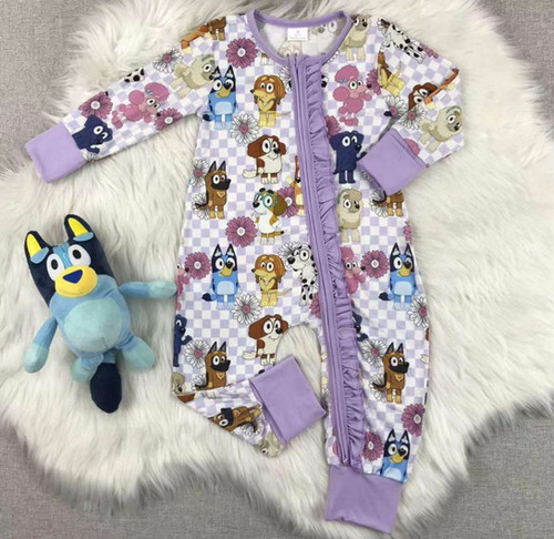 Bluey Purple Bamboo Sleep Romper | Tilly S Boutique