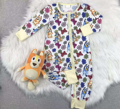 Bluey Butterflies Bamboo Sleep Romper | Tilly S Boutique