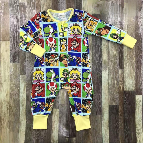 Super Mario Autumn Sleep Romper | Tilly S Boutique