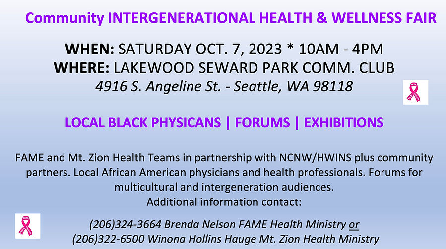 FAME Seattle | First African Methodist Episcopal Church-Seattle, WA