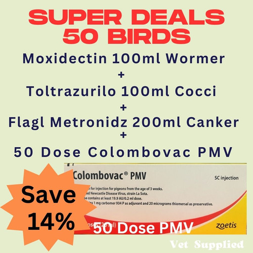 Colombovac 50 dose, + Cocci,+Canker & Wormer Treatment | RP Diagnostic Labs