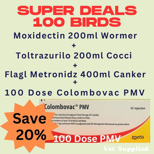 Colombovac 100 dose PMV, + Cocci,+Canker & Wormer Treatment | RP ...