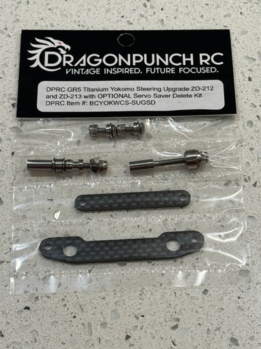 Yokomo 94-97 YZ10 MX4 Ti CF Steering Upgrade w/ SS Delete | DragonPunch RC