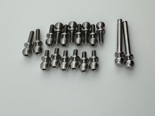 DPRC RC10B3 B3 / T3 Compatible Titanium 4-40 Ball Stud Kit | DragonPunch RC