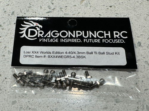 DPRC Losi XX4WE Titanium 4-40 Ball Stud Kit | DragonPunch RC