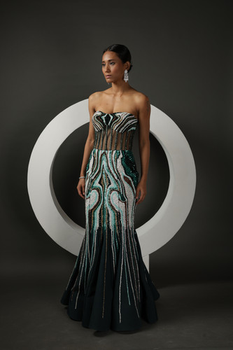 Wave fish cut Corset Gown | My Site 2