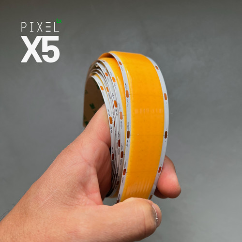 X5 LED Strip COB 5 row 30mm wide 24v 40W >4600lm 1600 LEDs/m | Pixel Lx
